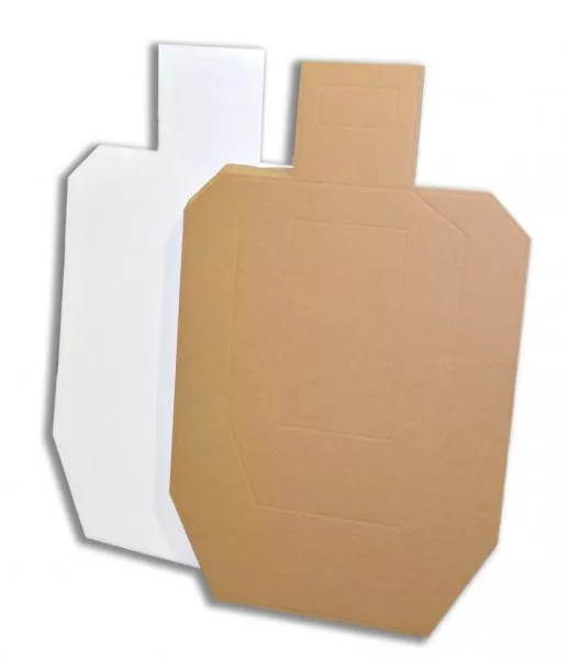 USPSA Metric Cardboard targets white back - 50 pack – Cardboard Targets ...