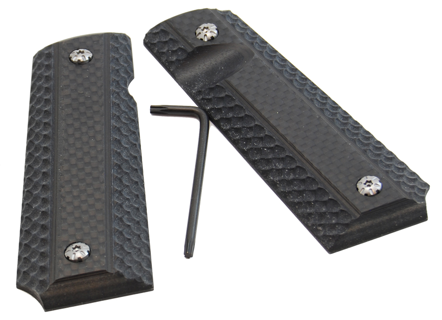 Carbon 1911 Grip panels from Double Alpha.